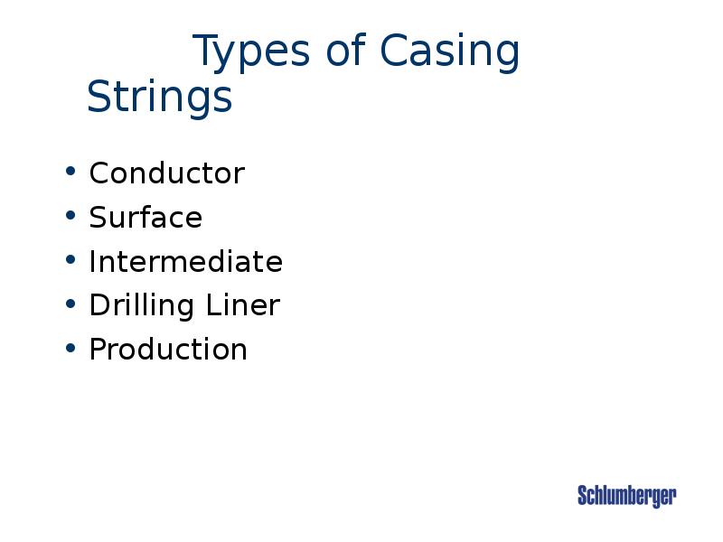 Basic Casing Design and Casing Point Selection