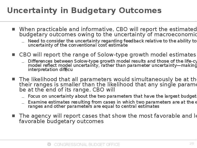 Dynamic Scoring at CBO