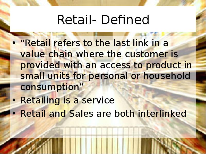 Sales and Retail Marketing