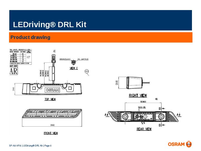 Automotive AFM LEDriving® Daytime Running Light LED DRL 301