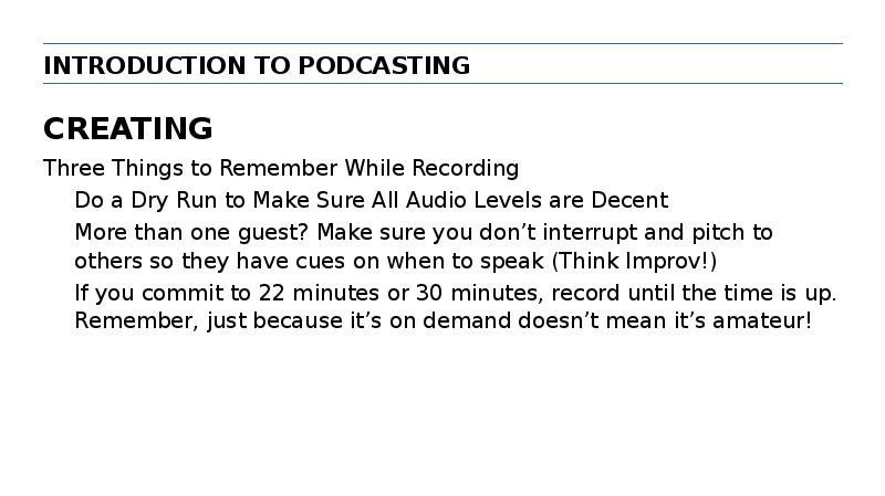 Introduction to podcasting