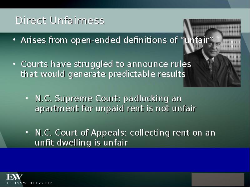 THE LAW OF UNFAIR TRADE PRACTICES