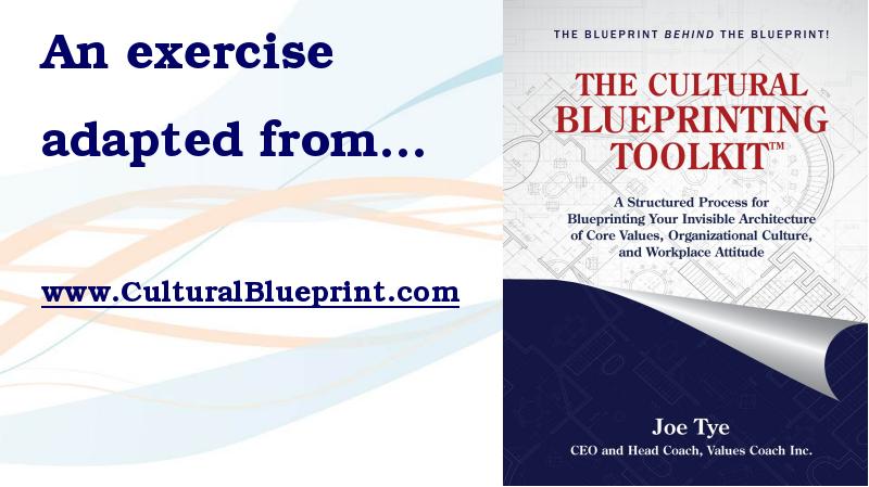 Creating Your Six Word Culture Story Joe Tye, CEO and Head Coach Values ...