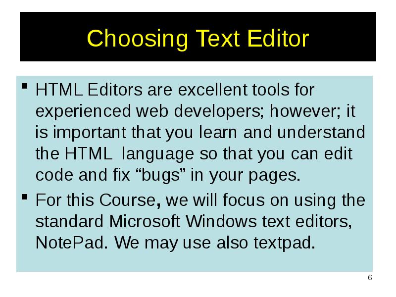 Introduction to HTML