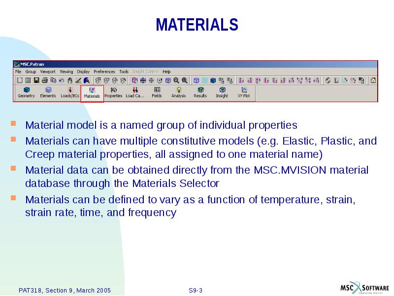 SECTION 9 MATERIALS - презентация, доклад, проект