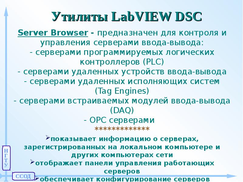 SCADA-система LabVIEW DSC - презентация, доклад, проект