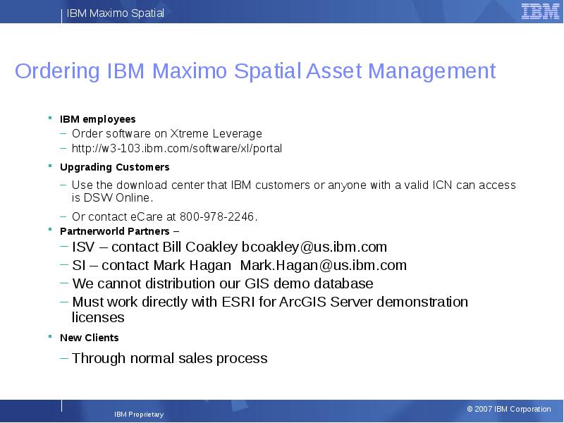 Maximo Spatial Asset Management 6 3 Overview Of New Release презентация доклад проект