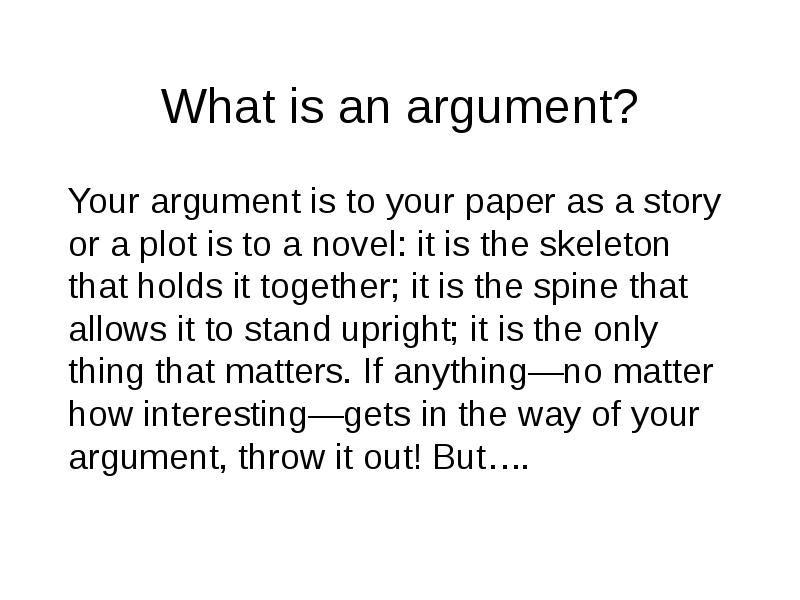 ANGLO-AMERICAN ARGUMENTATION
