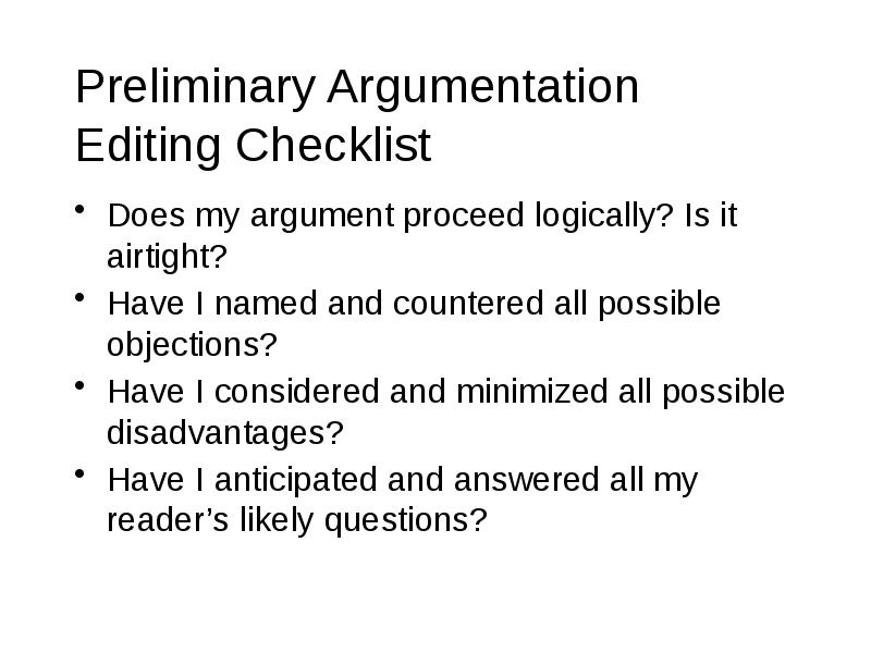 ANGLO-AMERICAN ARGUMENTATION