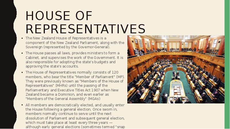 New Zealand Parliament - презентация, доклад, проект