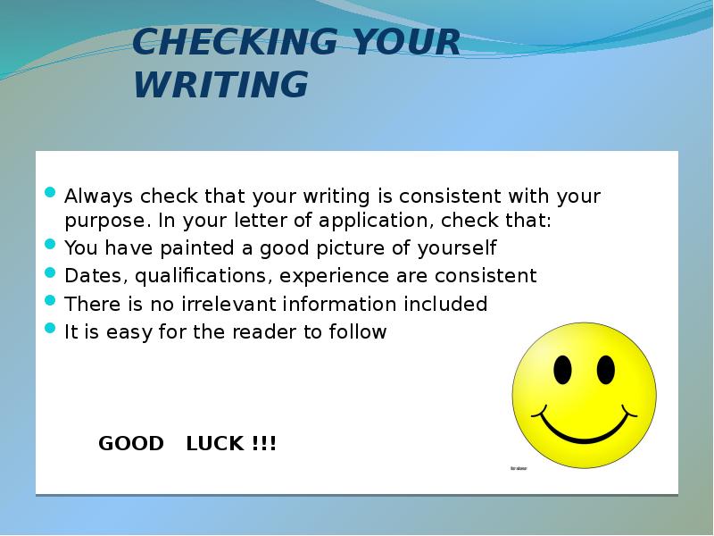 WRITING SKILLS