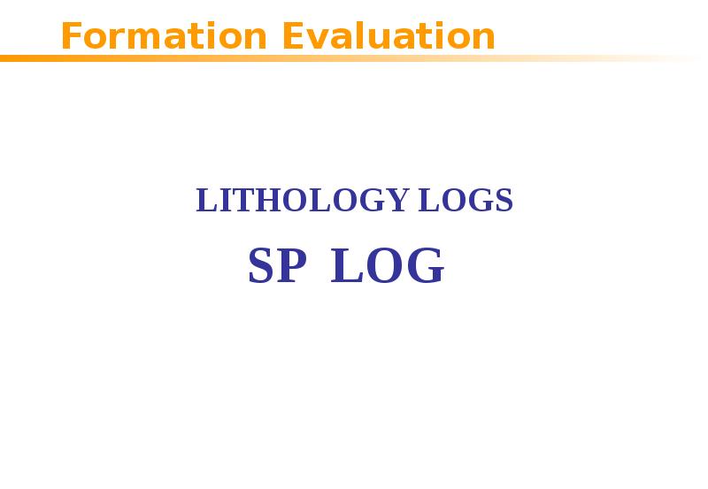 Formation Evaluation
