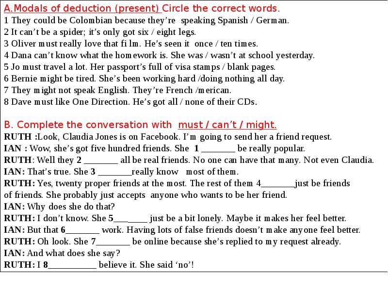 MODAL VERBS+PERFECT INFINITIVE. MY SCHOOL