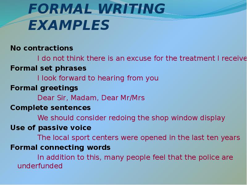 WRITING SKILLS