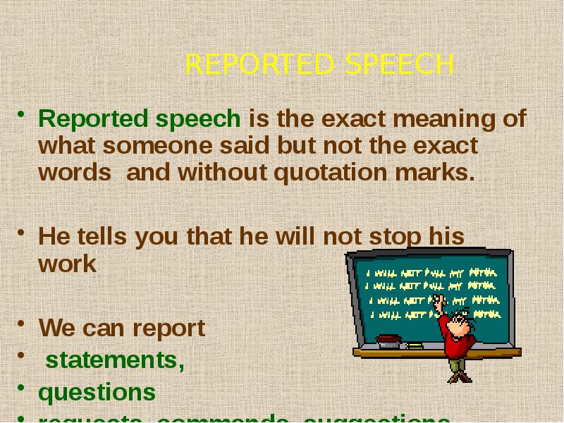 Reported speech
