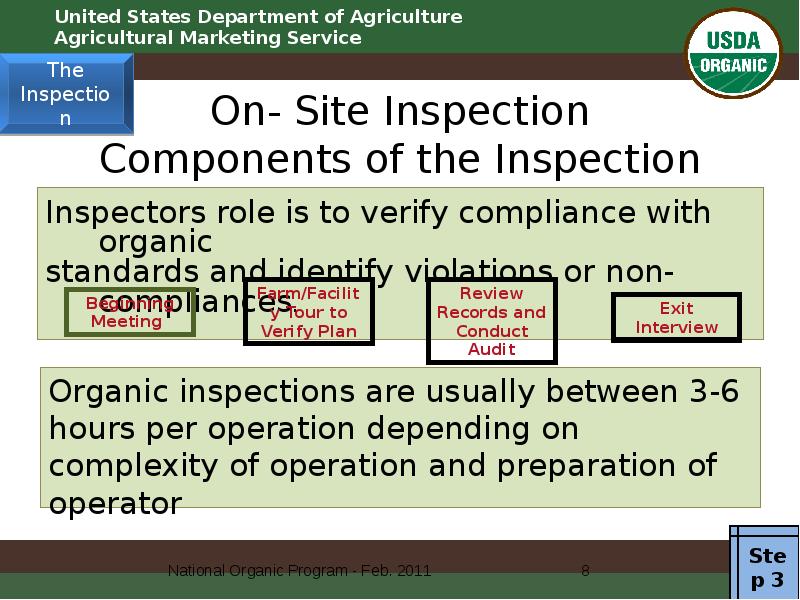 National Organic Program Steps to Organic Certification - презентация ...