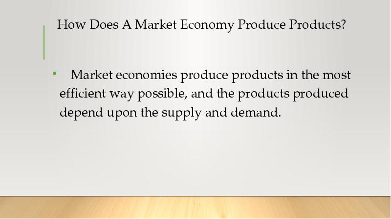 Economic system in market economy