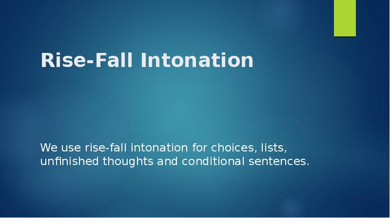 Intonation in English Pronunciation
