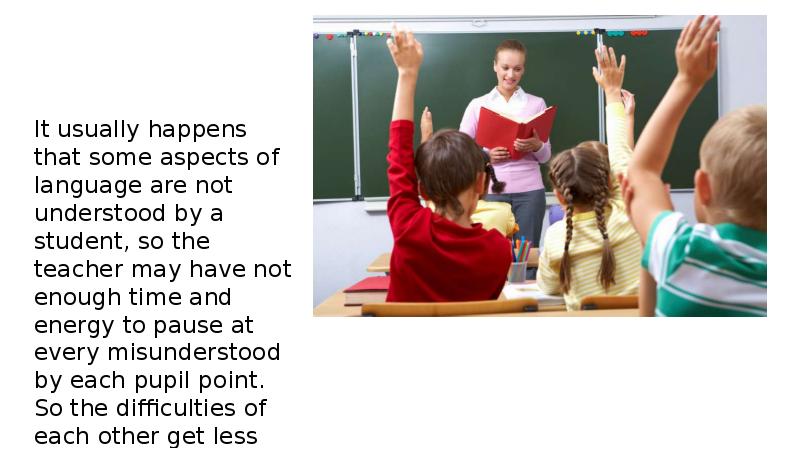 Disadvantages of learning English in groups - презентация, доклад, проект