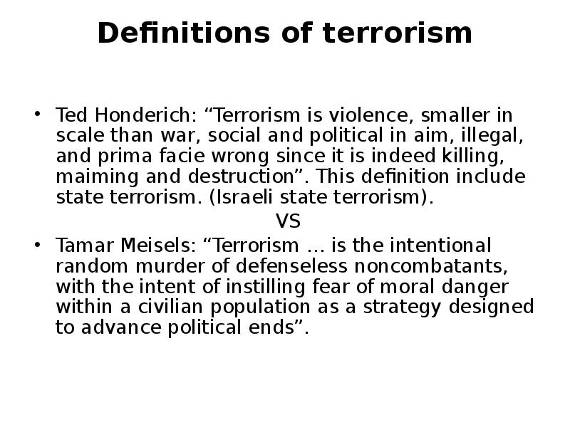 Charter 3 Can terrorism ever be justified?