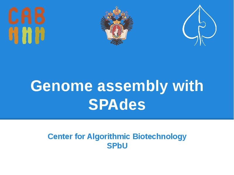 Genome assembly with SPAdes