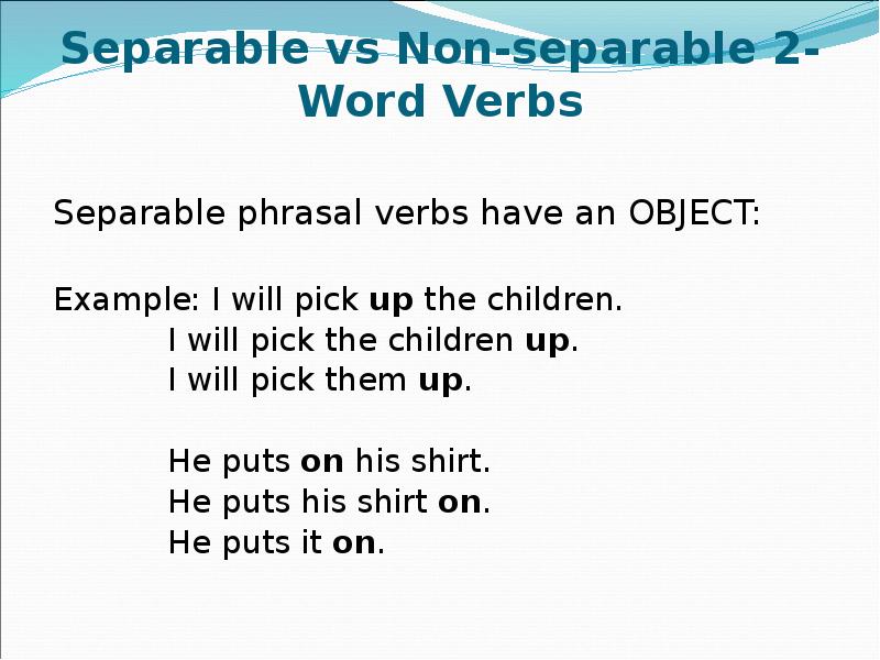ENGLISH PHRASAL VERBS
