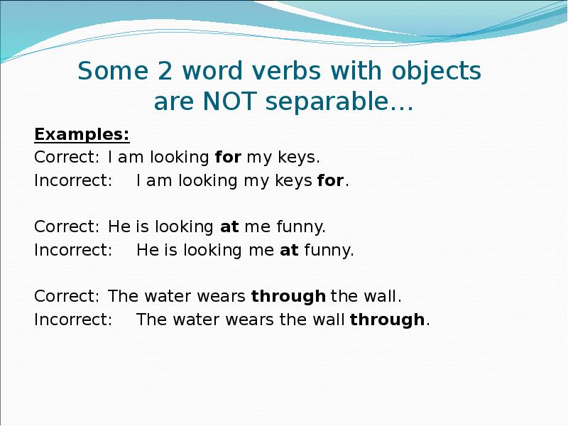 ENGLISH PHRASAL VERBS