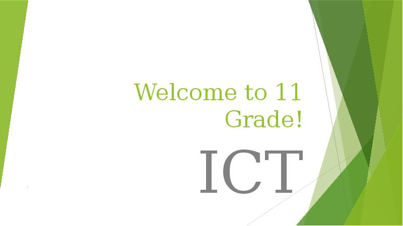 Welcome to 11 Grade!