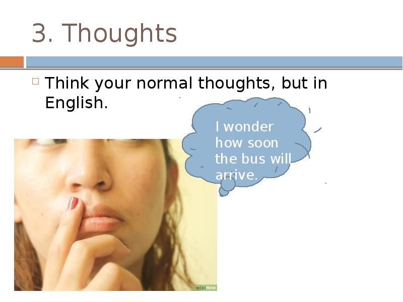 How to think in english?