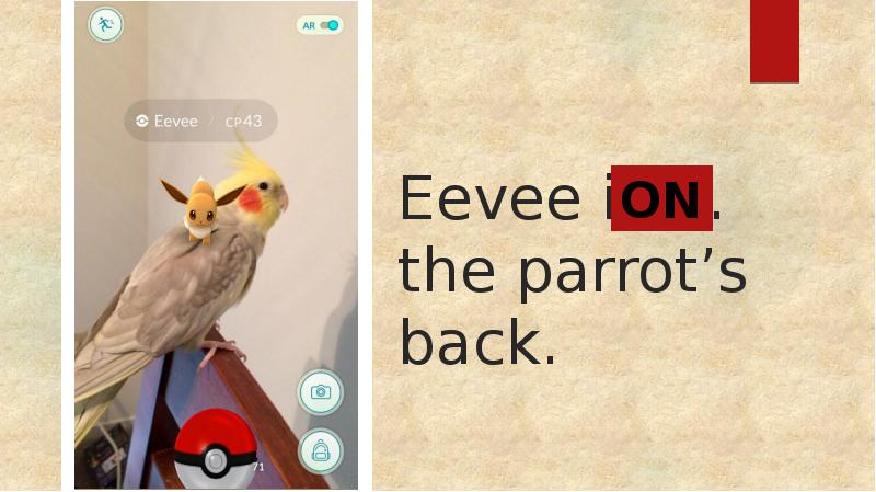 PLACE PREPOSITIONS WITH POKÉMON GO