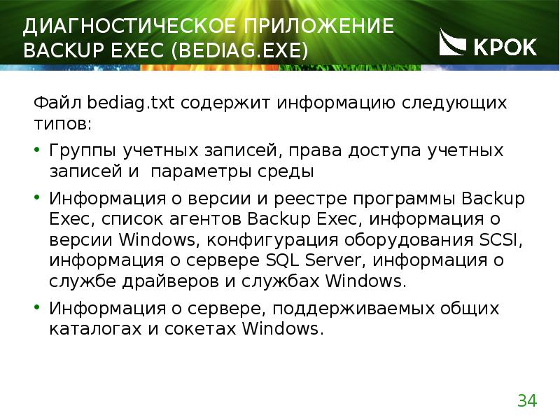 Служба резервного копирования и восстановления Symantec Backup Exec