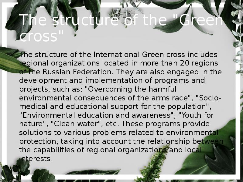 Environmental organizations in the world « Green Cross International