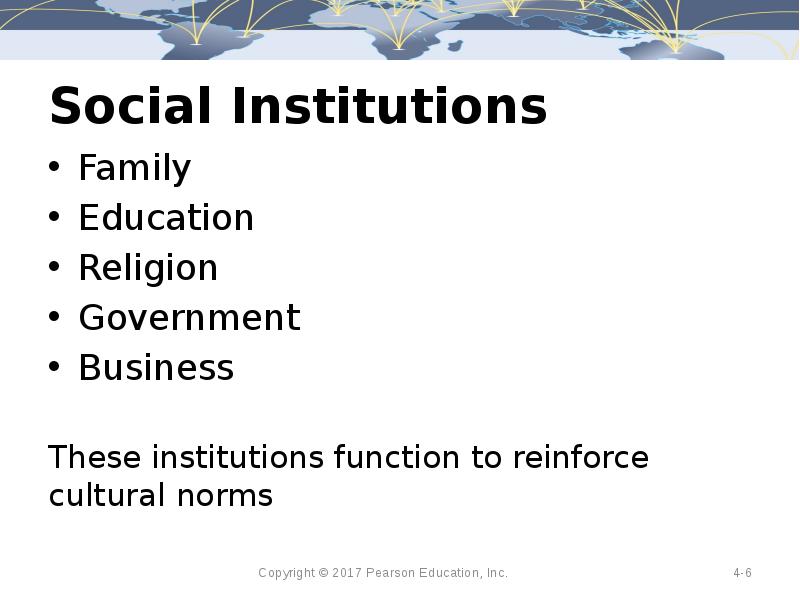 Copyright © 2017 Pearson Education, Inc. Social and Cultural