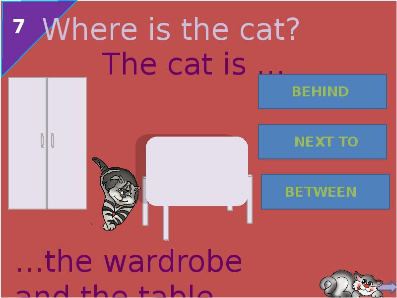 Where is the cat? Prepositions game