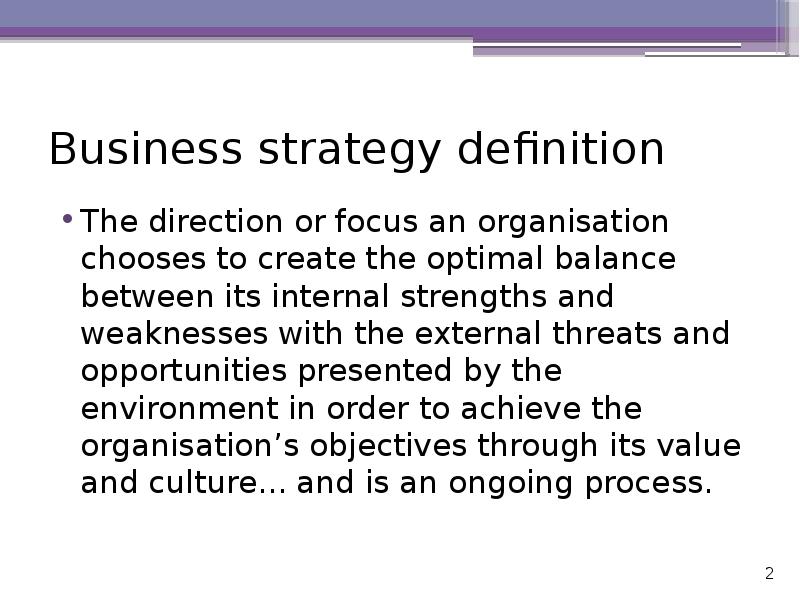 MODERN STRATEGIC ANALYSIS Theme 3. Process of Strategic Management