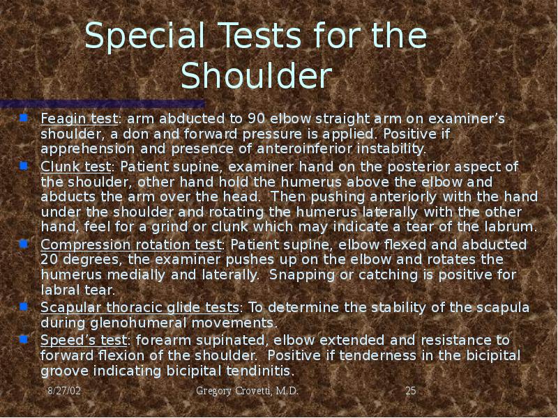 General Musculoskeletal Screening: Upper Extremities