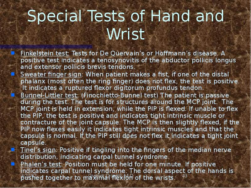 General Musculoskeletal Screening: Upper Extremities
