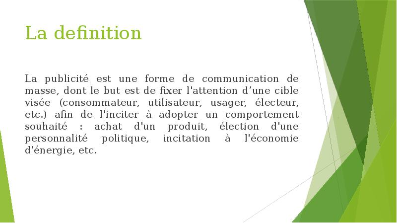 La publicité