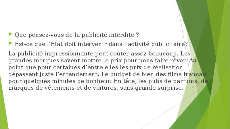 La publicité