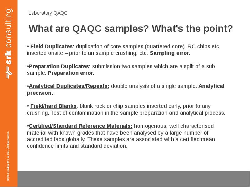 Quality Assurance and Quality Control