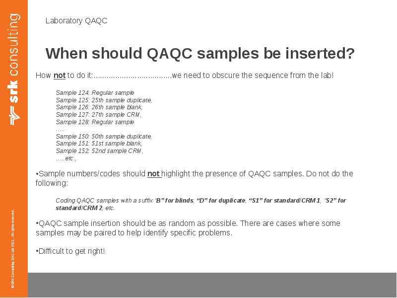 Quality Assurance and Quality Control