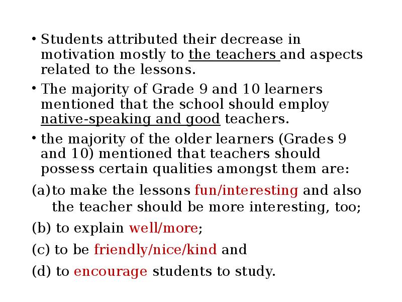 Motivation and SLA