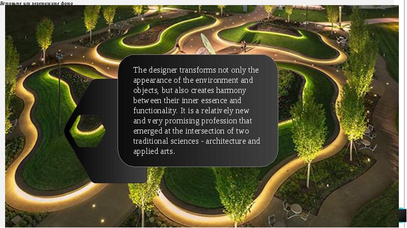 Designer of the environment