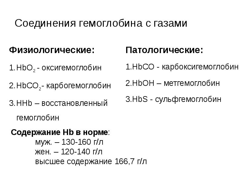 Биохимия основных форменных элементов крови