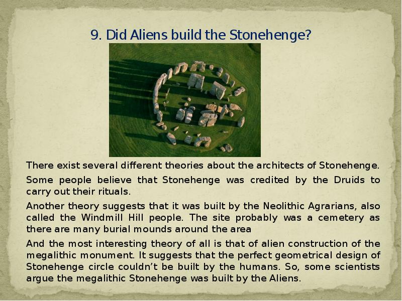 Top 10 Interesting Facts About Stonehenge by: Stella Abramyan Liliya ...