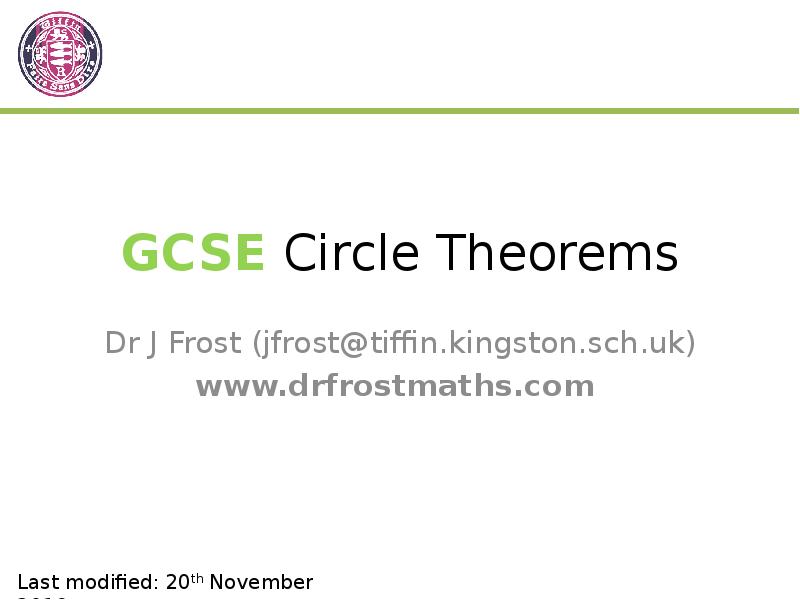 GCSE Circle Theorems