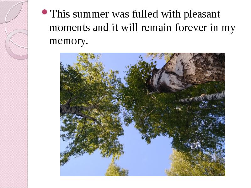 My summer vacation