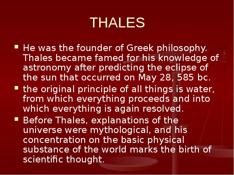 THE GREEK PHILOSOPHY