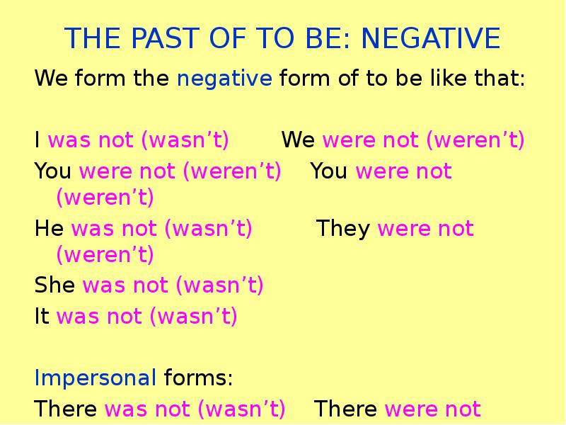 PAST SIMPLE: TO BE 1