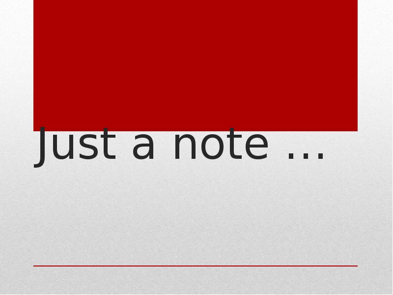 Just a note